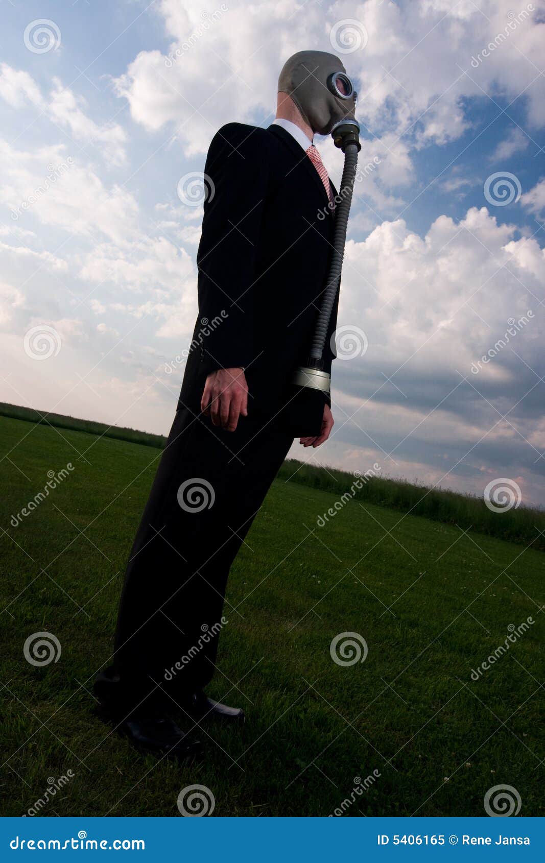 Man in Field Wearing Gas Mask Stock Image - Image of grass, filtering ...