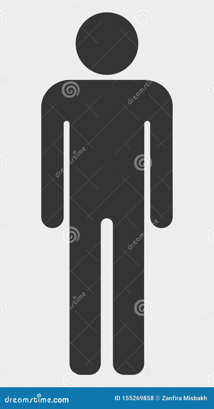 Man Figure Raster Icon Illustration Stock Illustration - Illustration ...