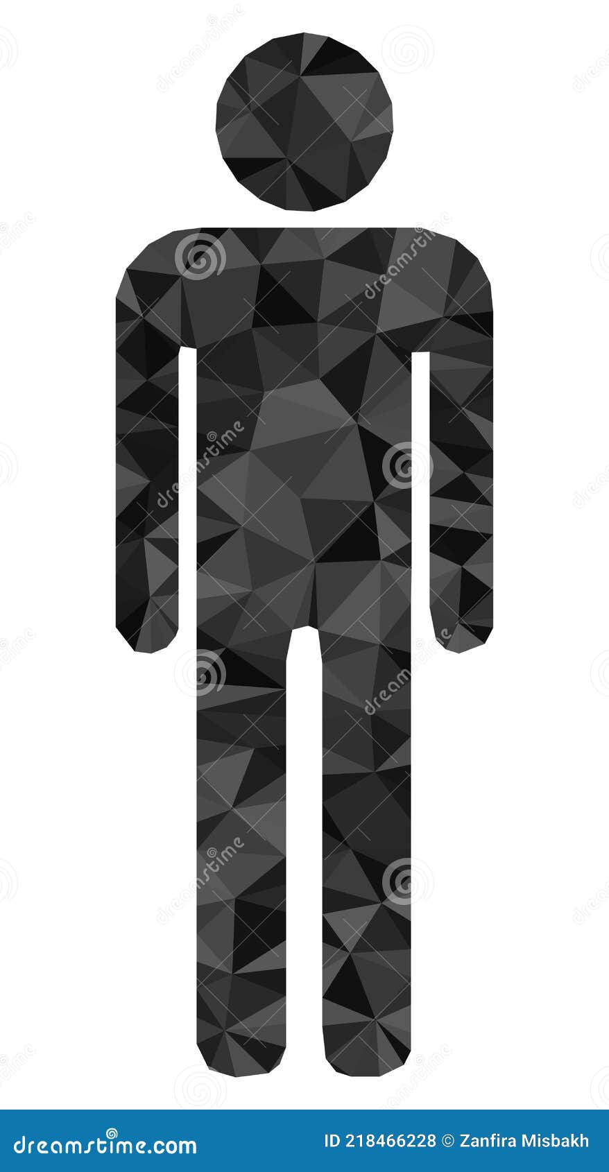 Man Figure Triangle Lowpoly Flat Icon Stock Vector - Illustration of ...