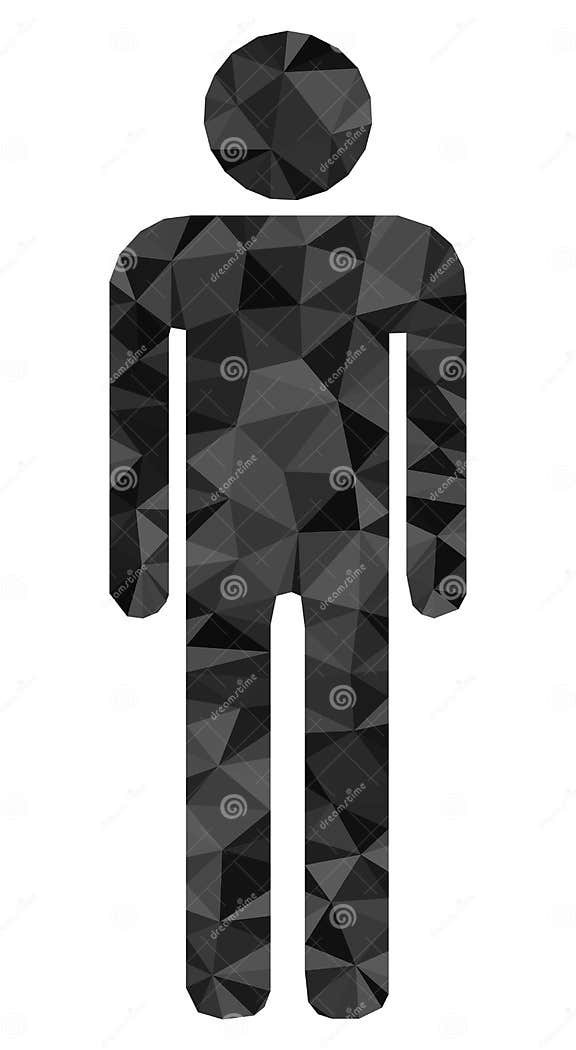 Man Figure Triangle Lowpoly Flat Icon Stock Vector - Illustration of ...