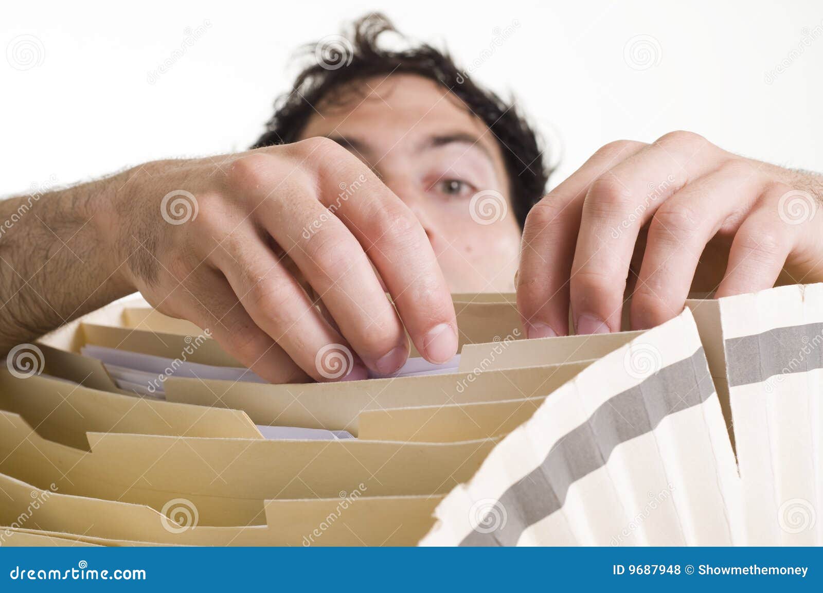 Man fileing stock photo. Image of close, organization - 9687948