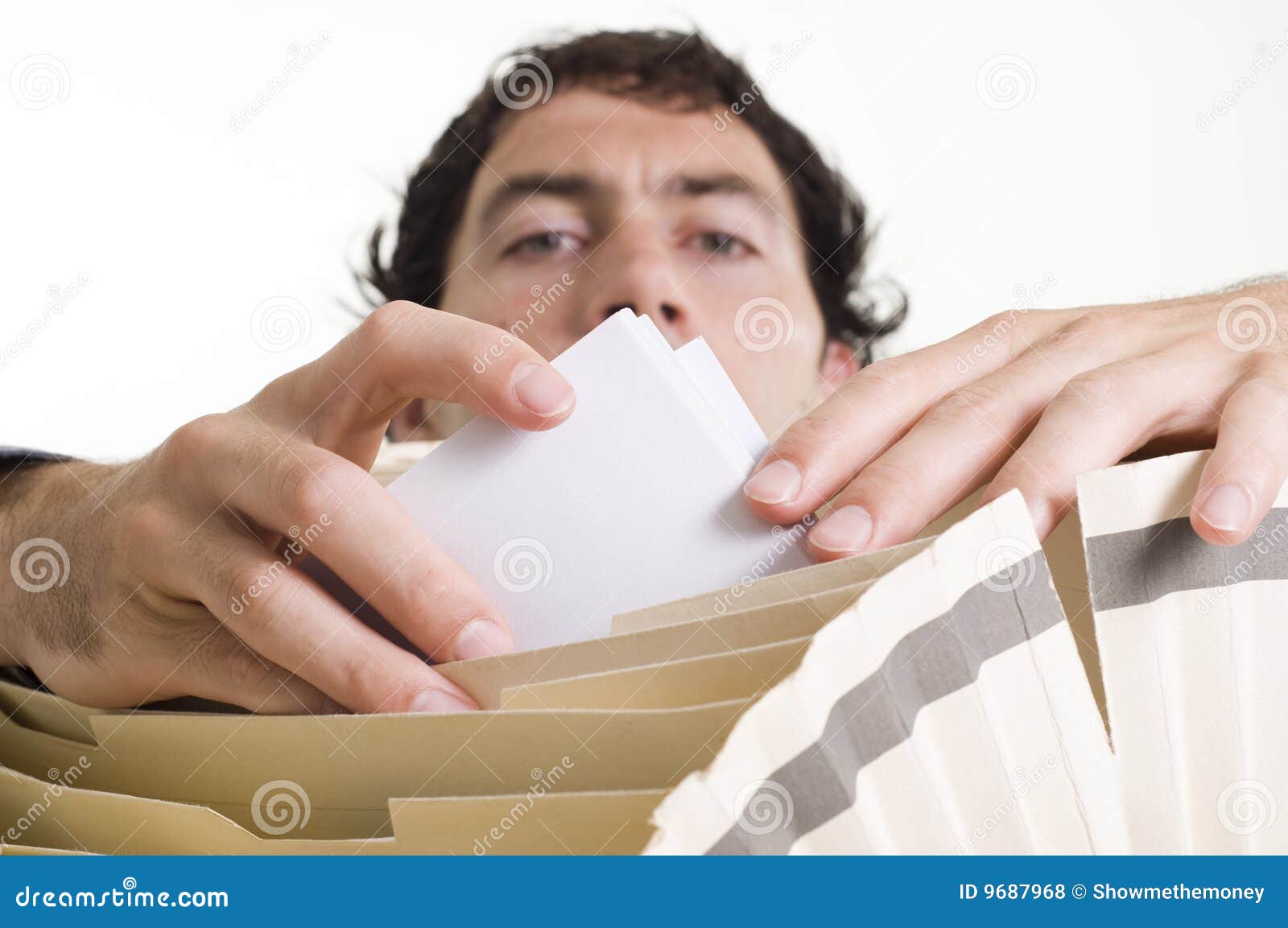 Man fileing stock photo. Image of folder, notes, mess - 9687968