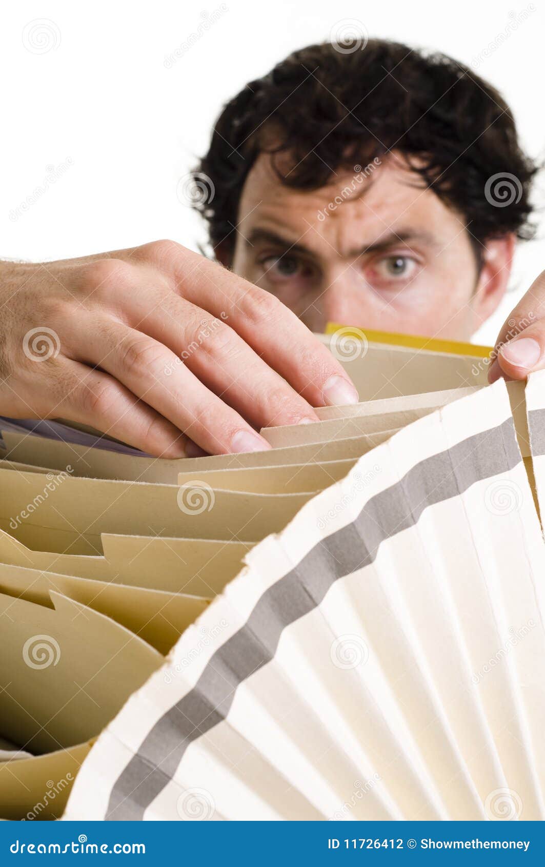 Man filing paperwork stock photo. Image of hand, folder - 11726412