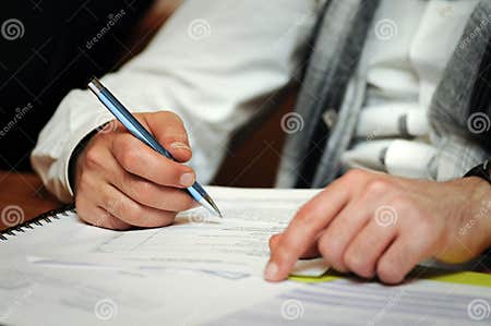 Man Filling Forms stock photo. Image of paper, checking - 20966676
