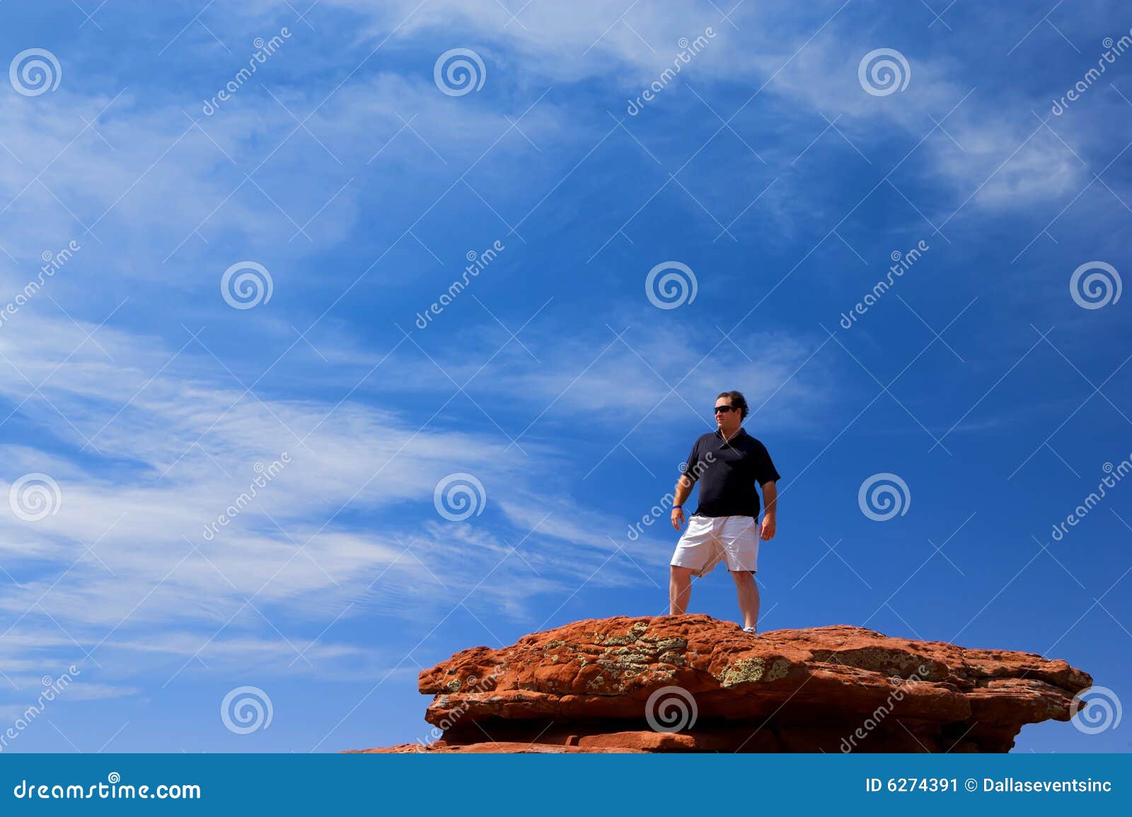 A Man Finally Reaching His Goal Stock Image - Image of geology ...