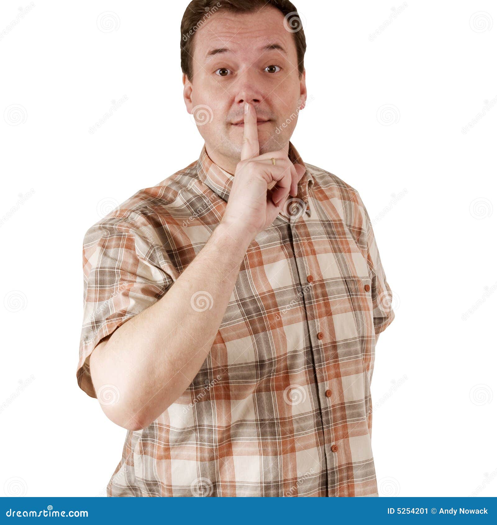Man with finger on lips stock image. Image of face, posing - 5254201