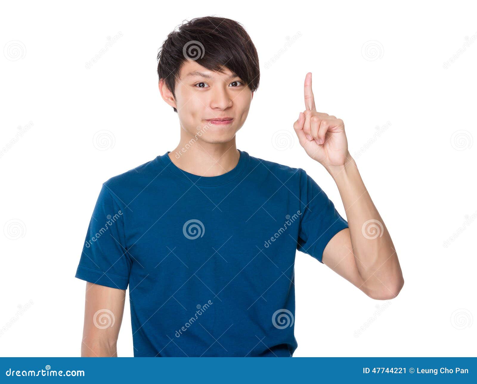 Man finger point up stock image. Image of blue, sport - 47744221
