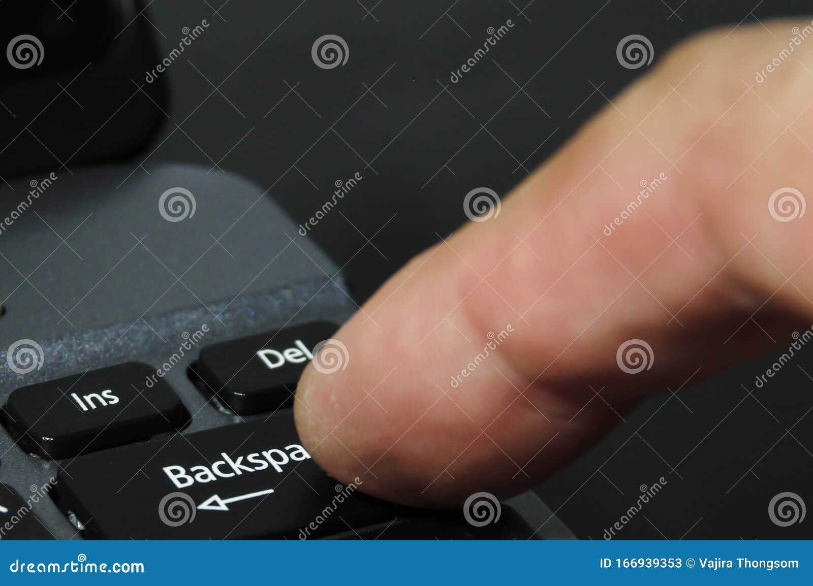 Pressing `backspace` Button On Black Keyboard With Pencil Stock Photography | CartoonDealer.com ...