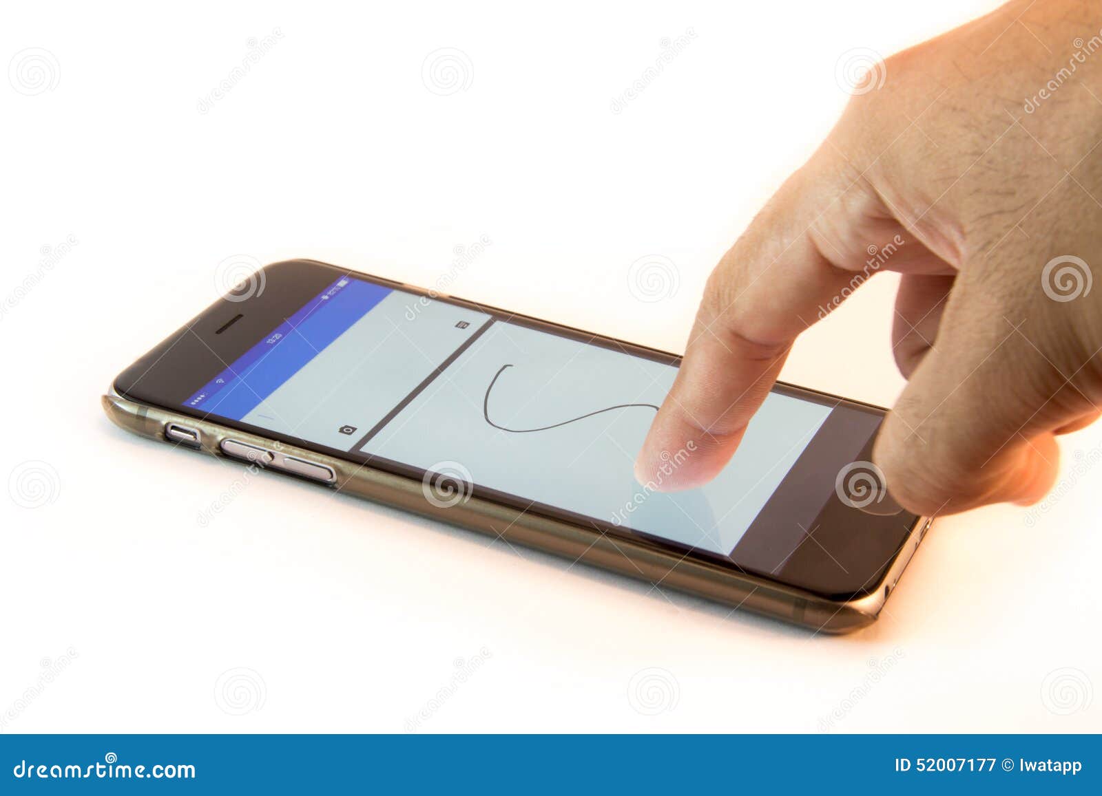 Man Finger Using Signed Mobile Phone Stock Image - Image of hand ...