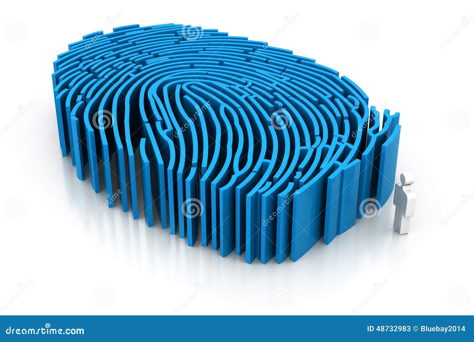 Man with Fingerprint Pattern Stock Image - Image of imprint, digital ...