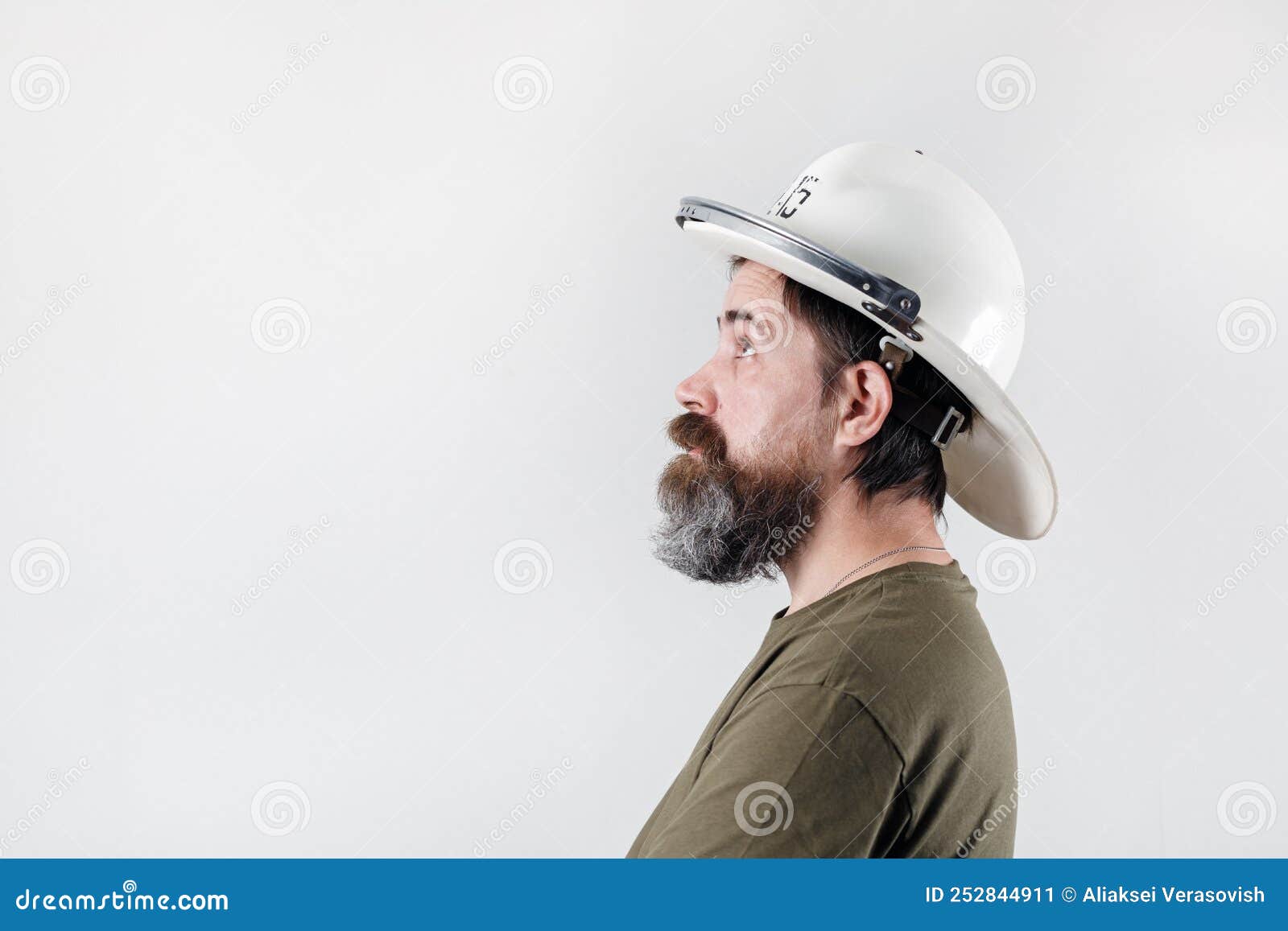 Man in fire helmet stock image. Image of fire, equipment - 252844911
