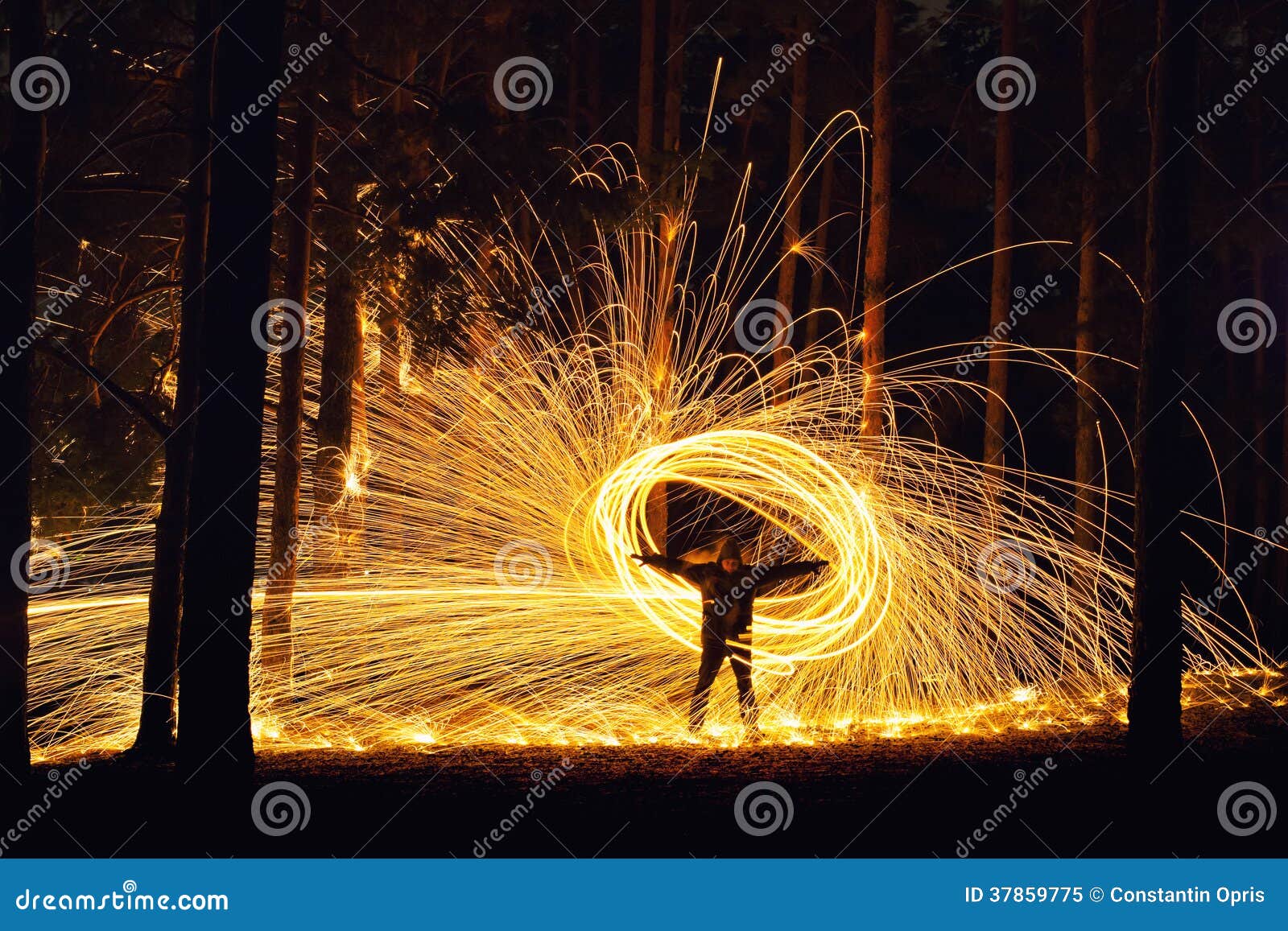Man and fire orb stock image. Image of dangerous, powerful - 37859775