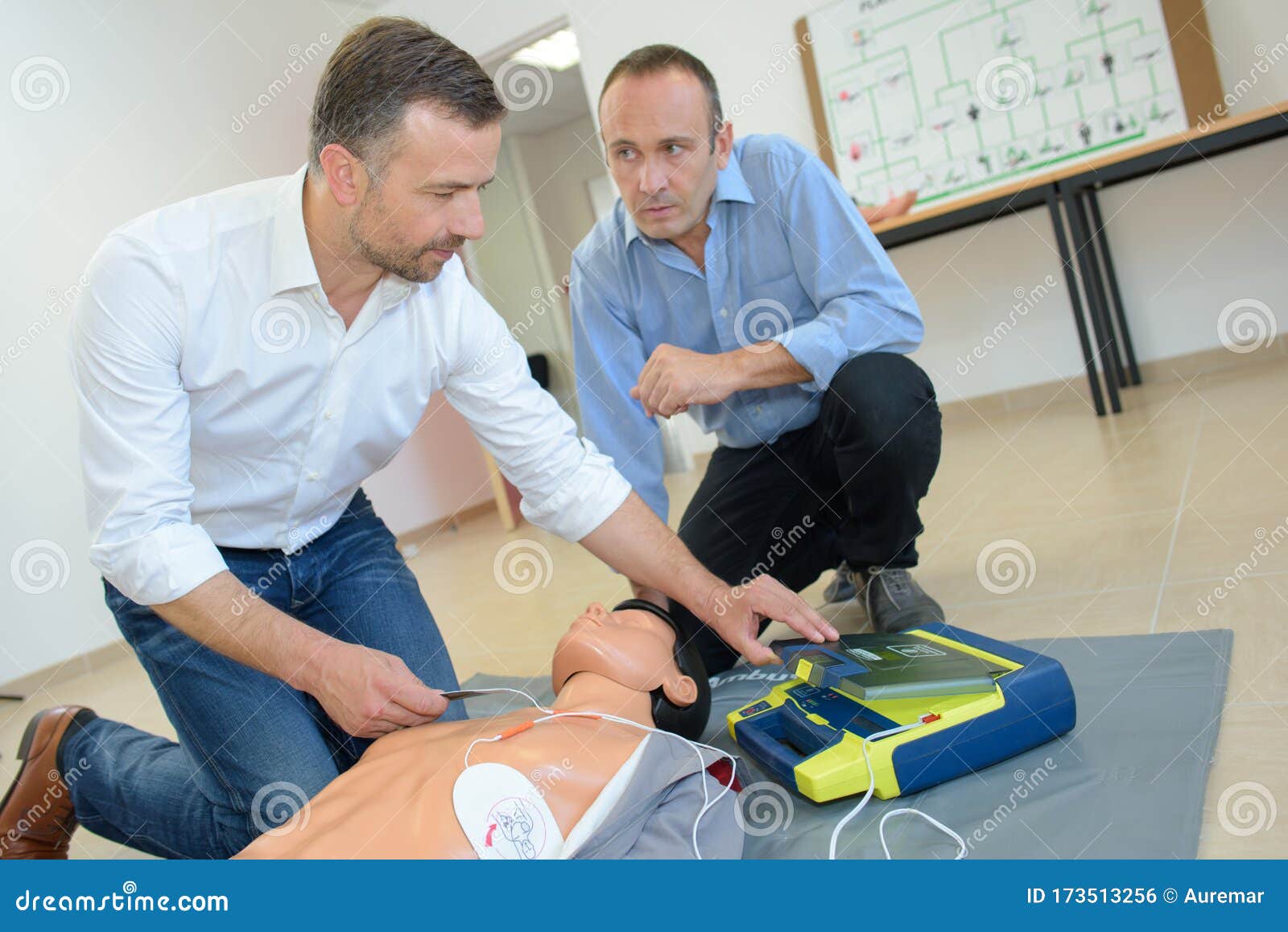 Man on first aid training stock photo. Image of wellness - 173513256