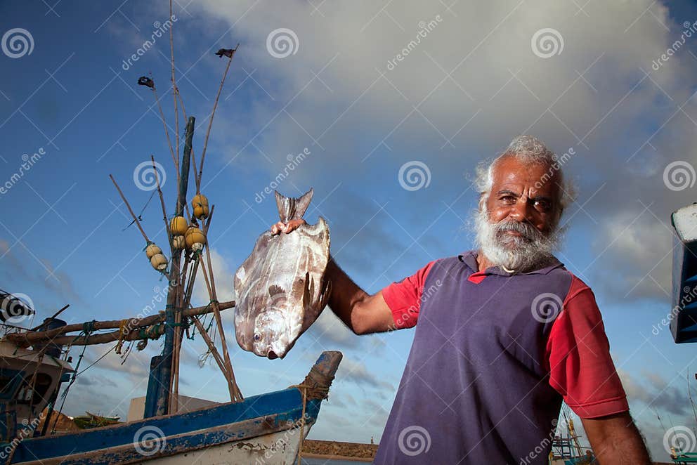 Man and fish stock image. Image of ship, employment, outstanding - 20823771