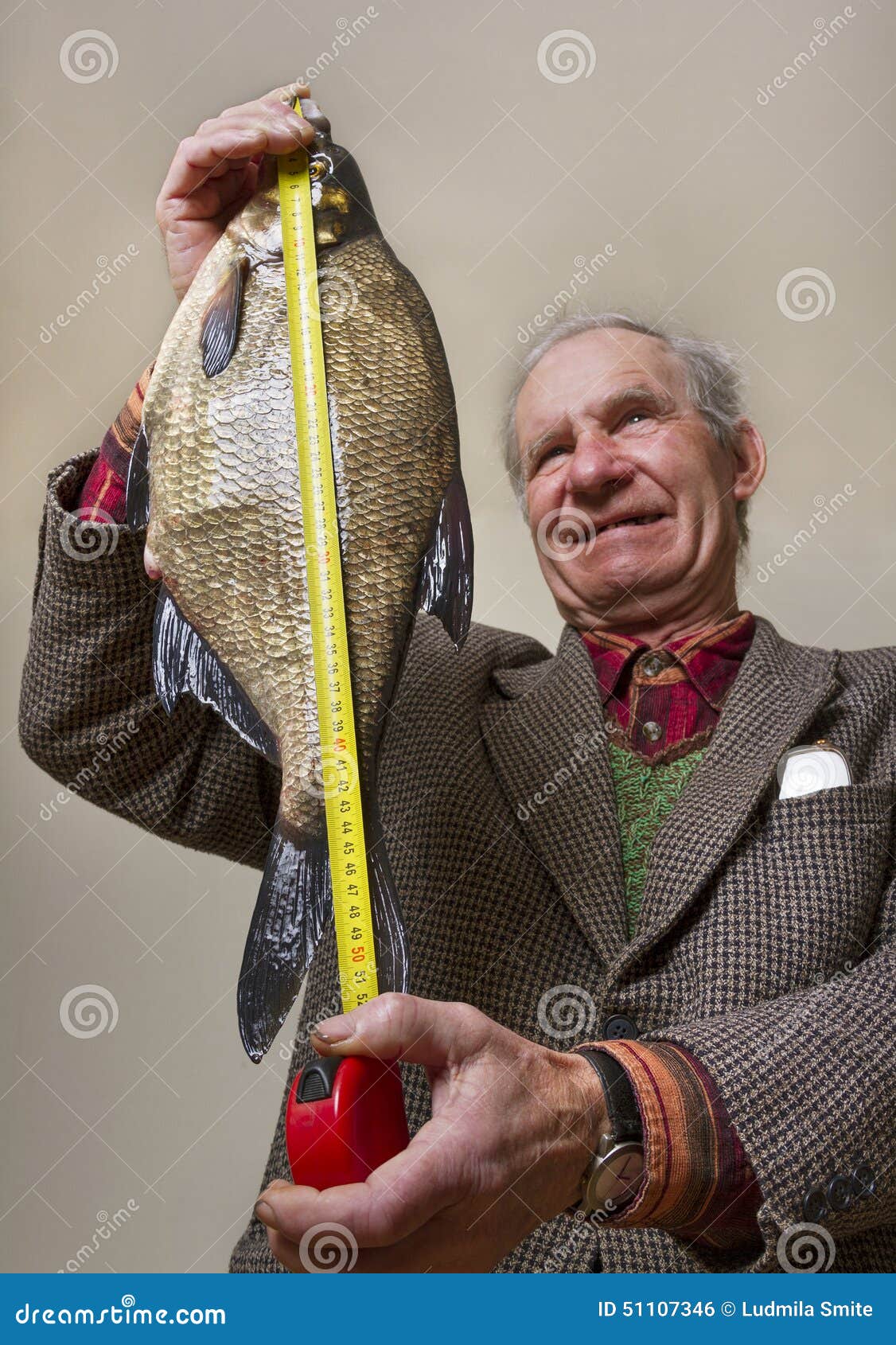 Man and fish. stock photo. Image of holiday, animal, fisher - 51107346