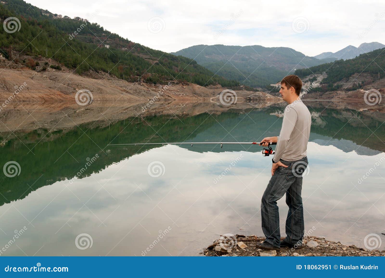 Man with a fishing stock image. Image of activity, older - 18062951
