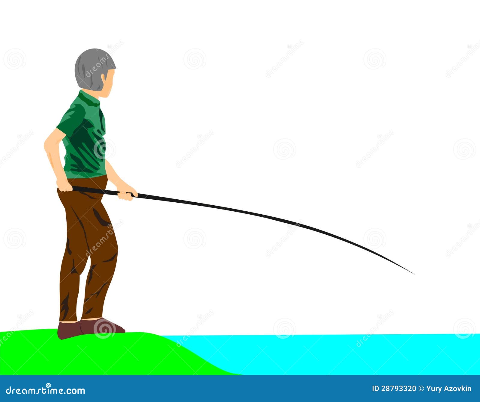 Man fishing. stock vector. Illustration of people, catch - 28793320