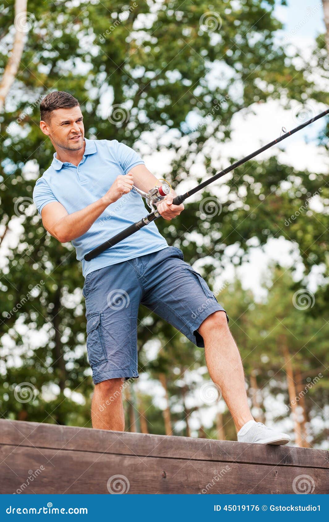 Man fishing. stock photo. Image of adult, leisure, people - 45019176