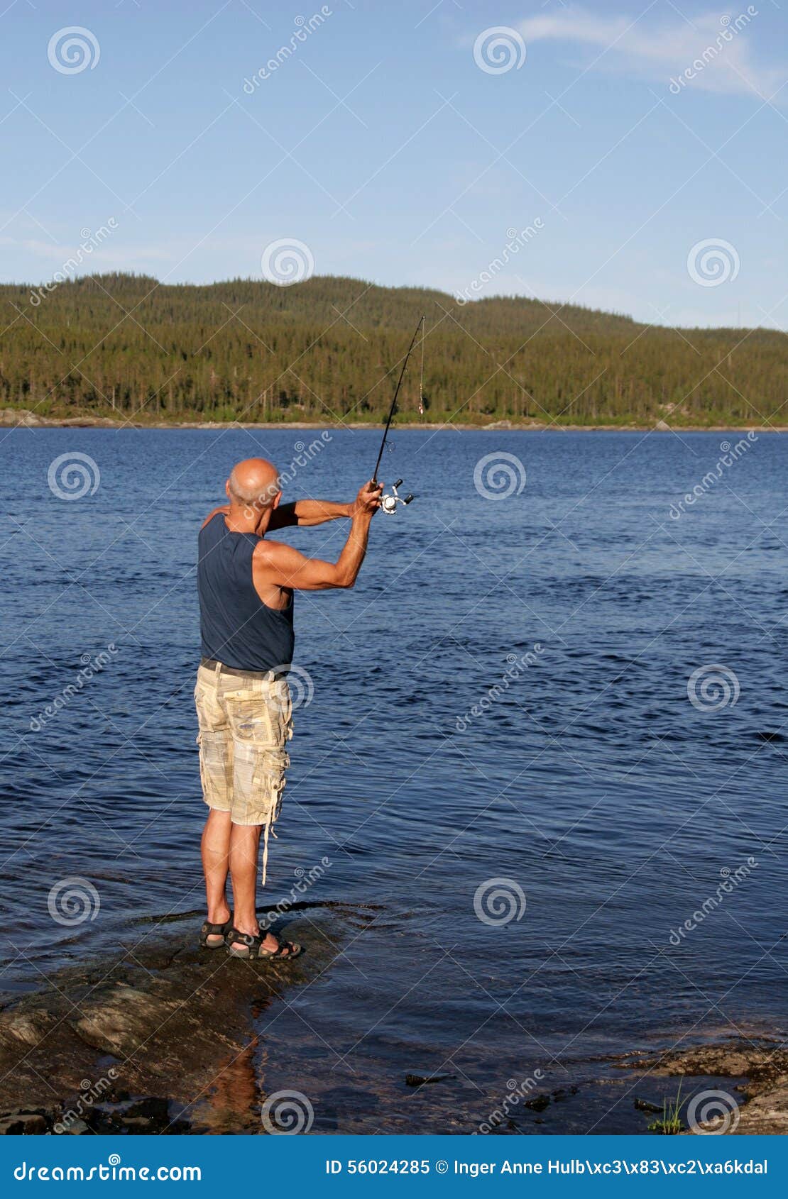 Man fishing stock image. Image of trout, luck, water - 56024285