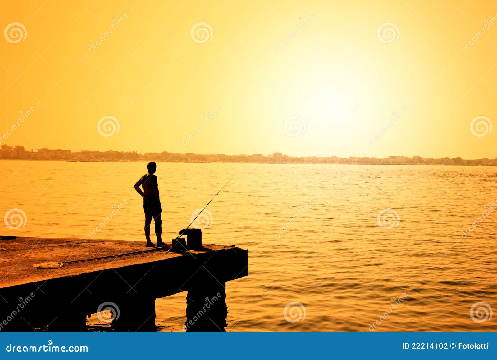 Man fishing on the pier stock photo. Image of ocean, amazing - 22214102