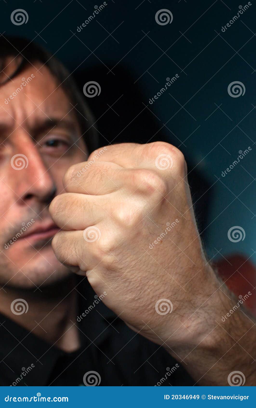 Man with the fist stock image. Image of justice, defend - 20346949