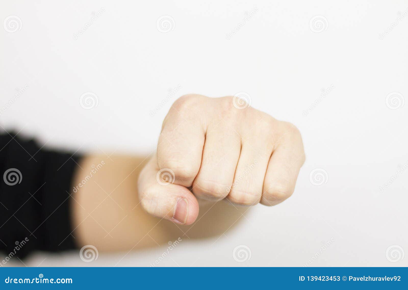 Man Fist - Selective Focus, Front View, Active Concept Stock Image ...