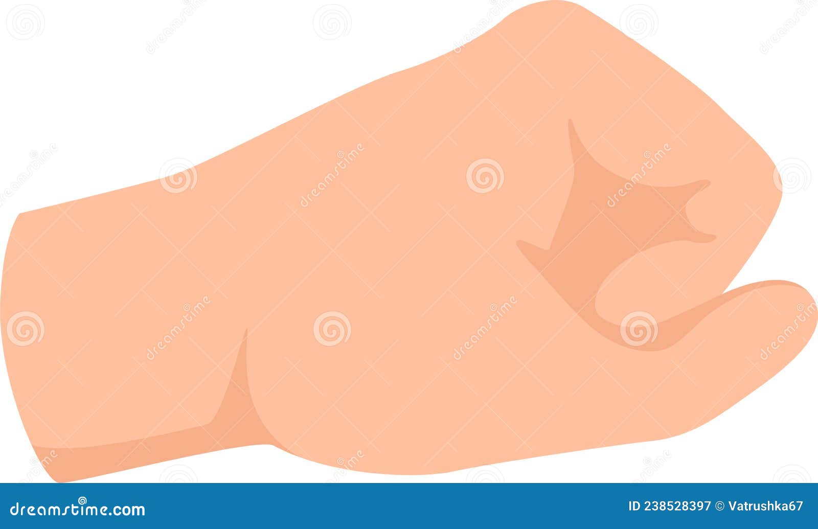 Man Fist Side View, Human Hand Position Stock Vector - Illustration of ...