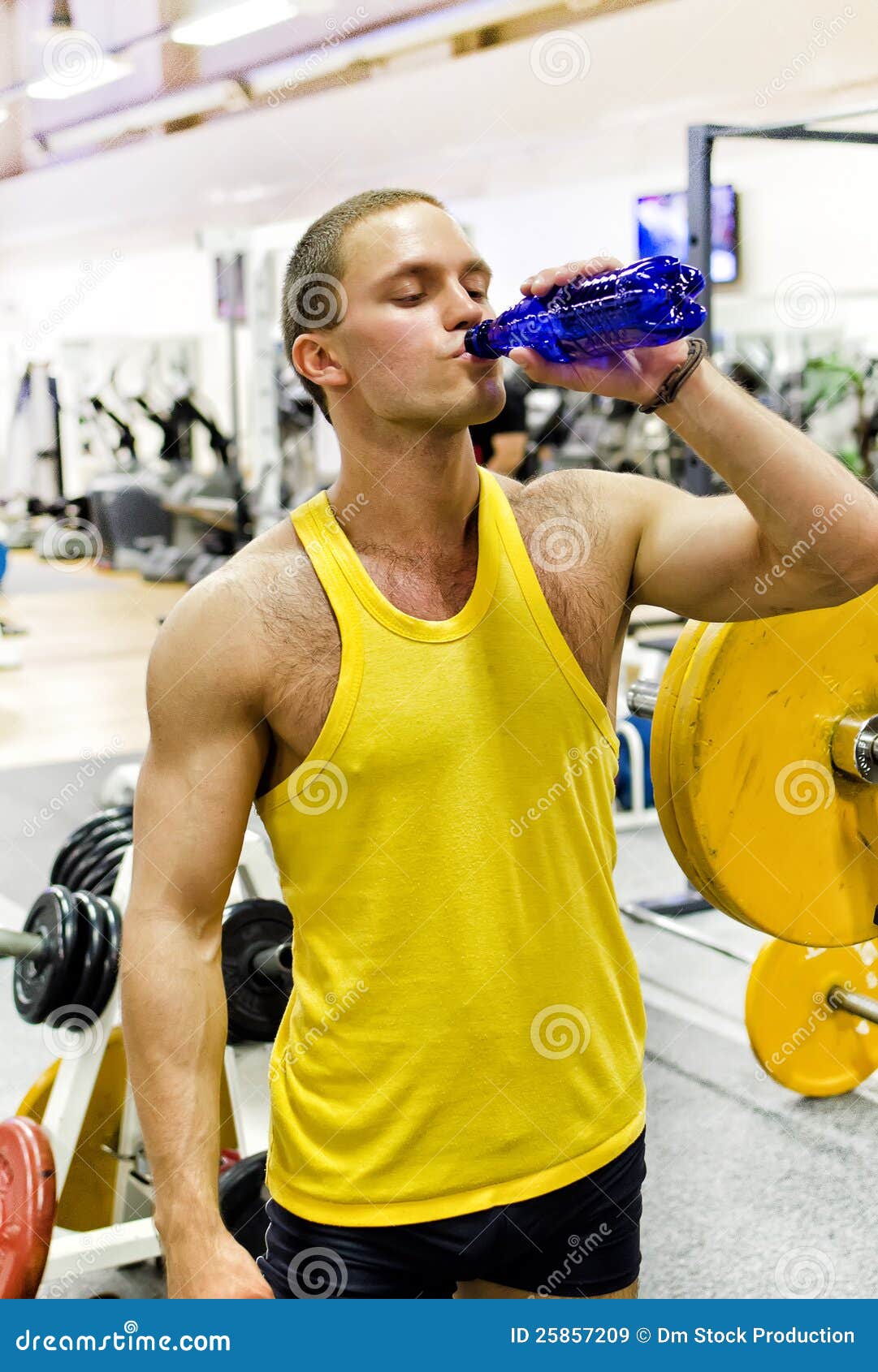 Man in fitness club stock image. Image of portrait, athlete - 25857209