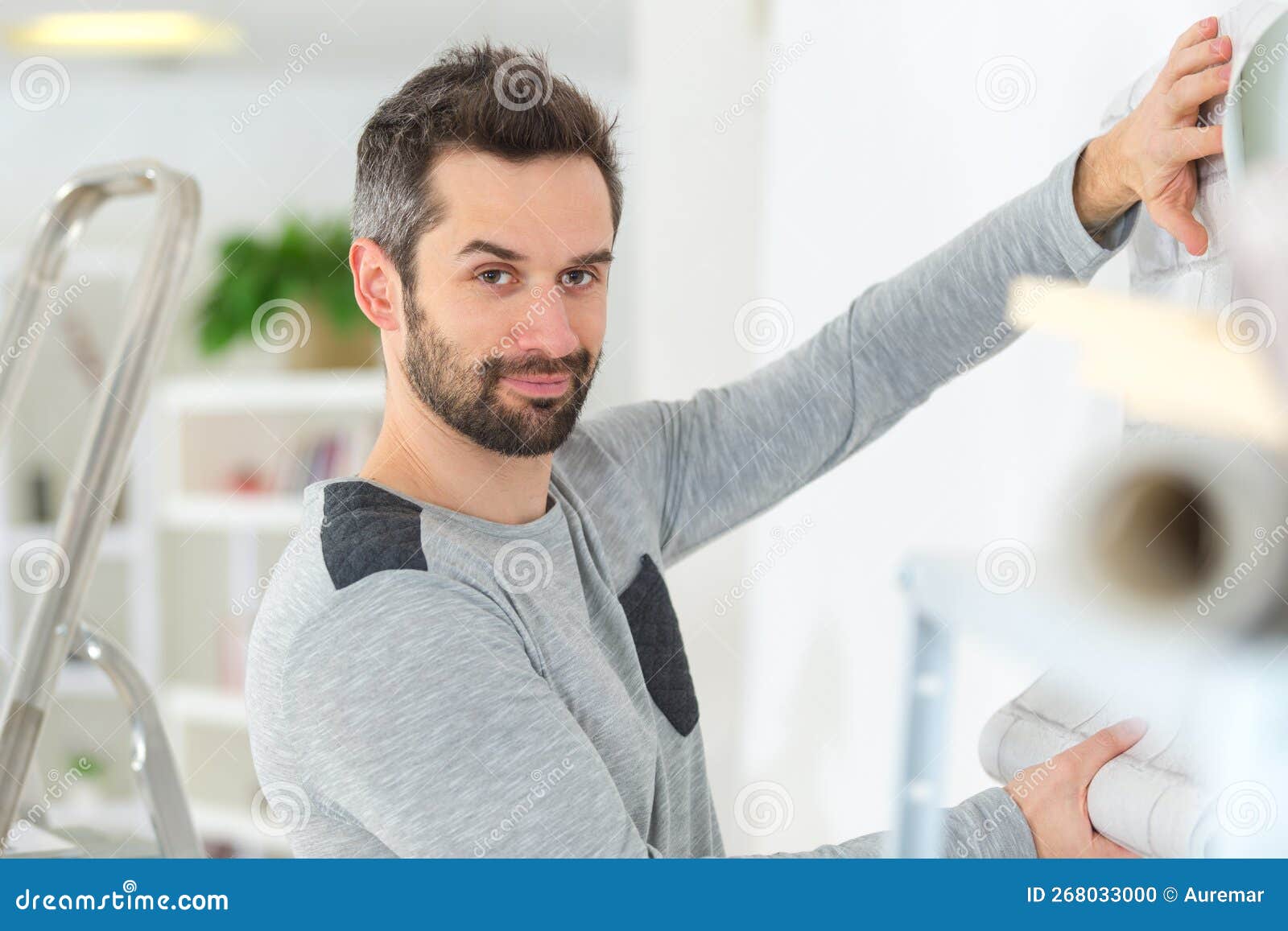 Man Fitting New Kitchen Units Stock Photo - Image of person, thoughtful ...