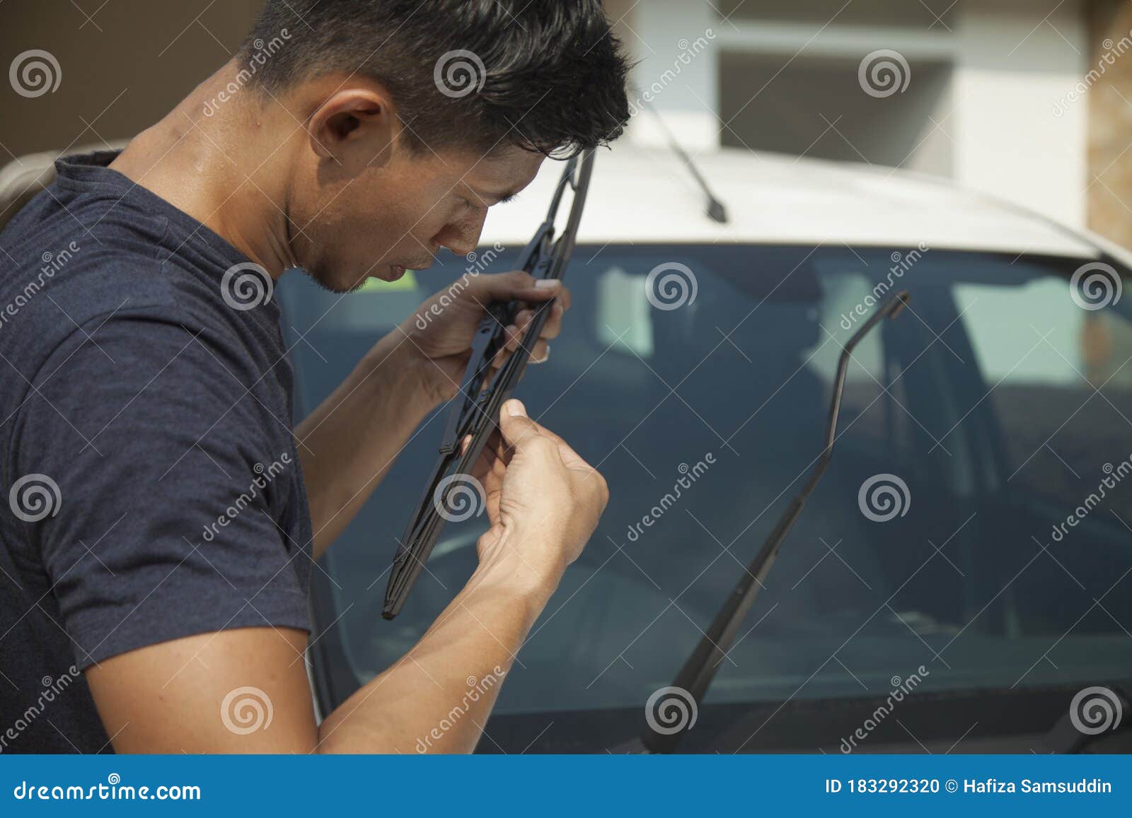 Man fixing a car stock photo. Image of fixing, service - 183292320