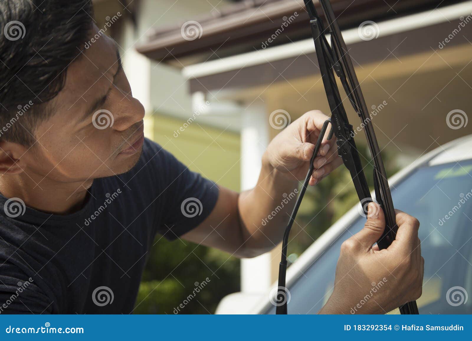 Man fixing a car stock photo. Image of transportation - 183292354