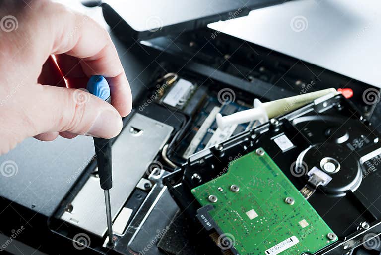 Man fixing computer stock image. Image of connection - 40580411