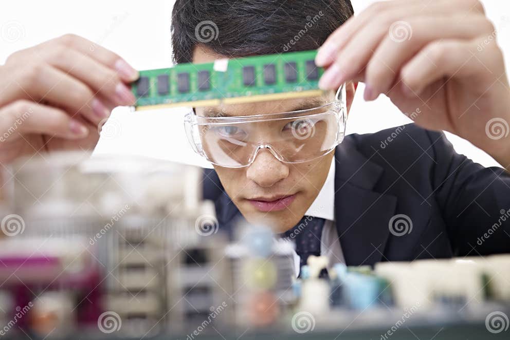 Man fixing computer stock image. Image of desktop, east - 42220465