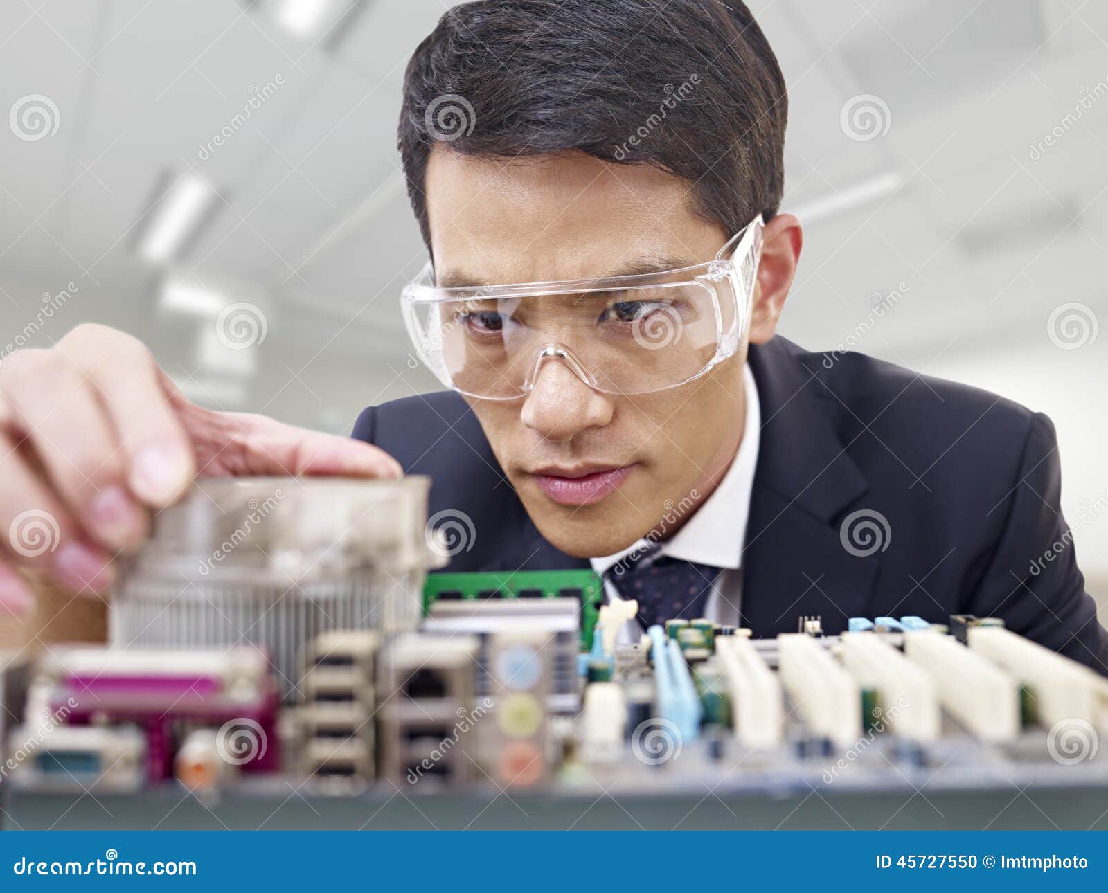 Man fixing computer stock photo. Image of handyman, close - 45727550