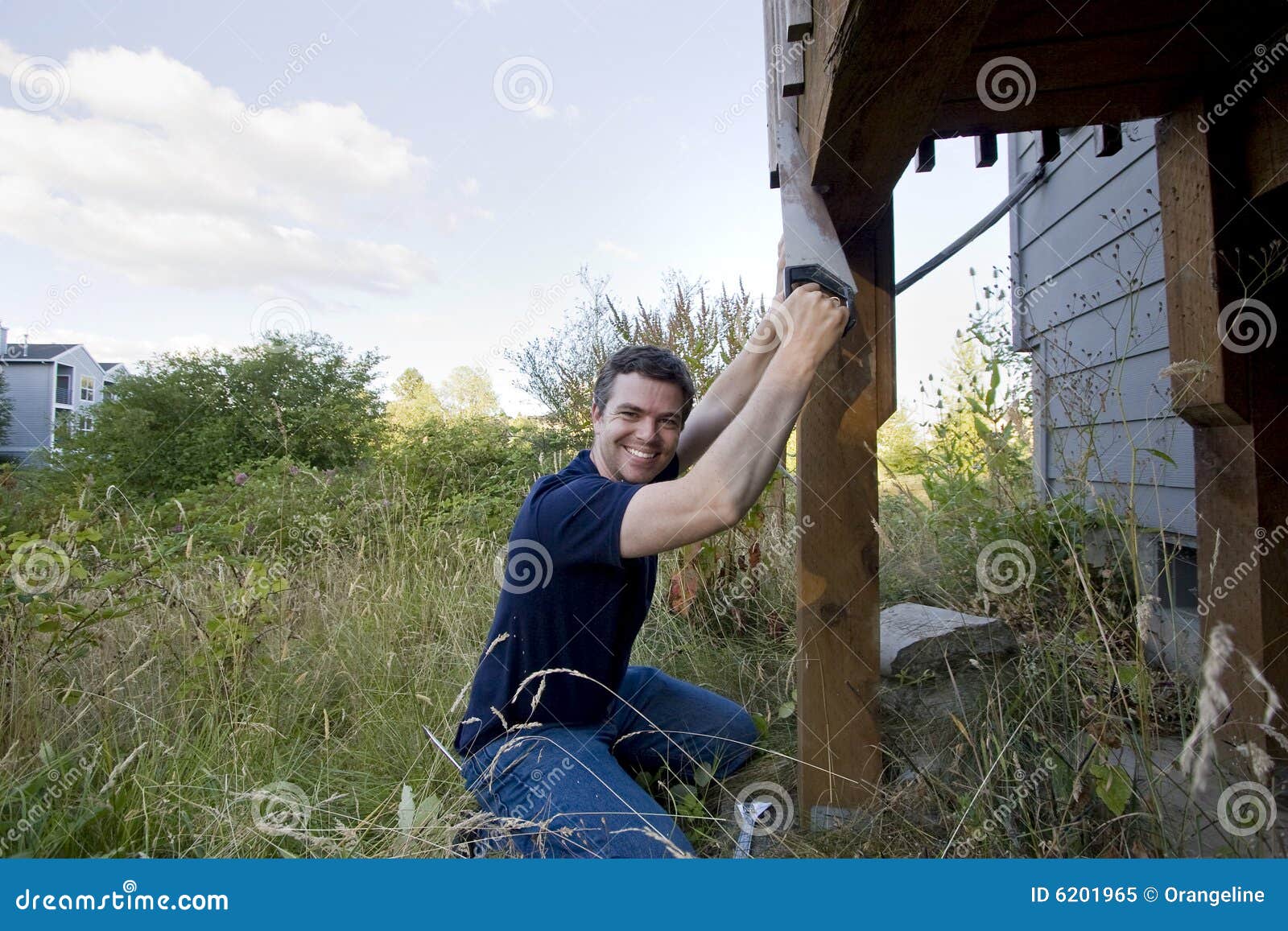 Man Fixing House Picture. Image: 6201965