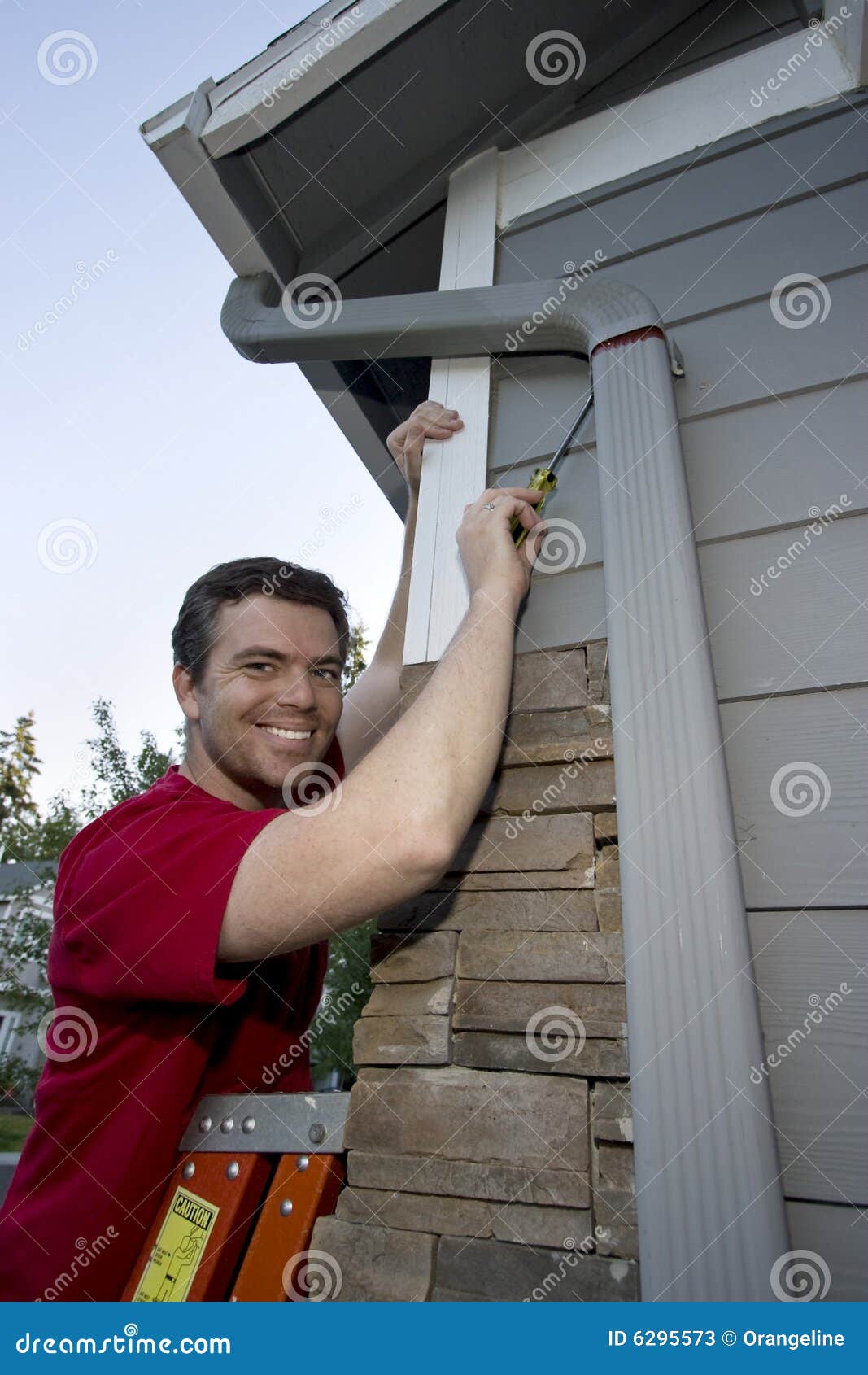 Man Fixing House stock image. Image of adult, household - 6295573
