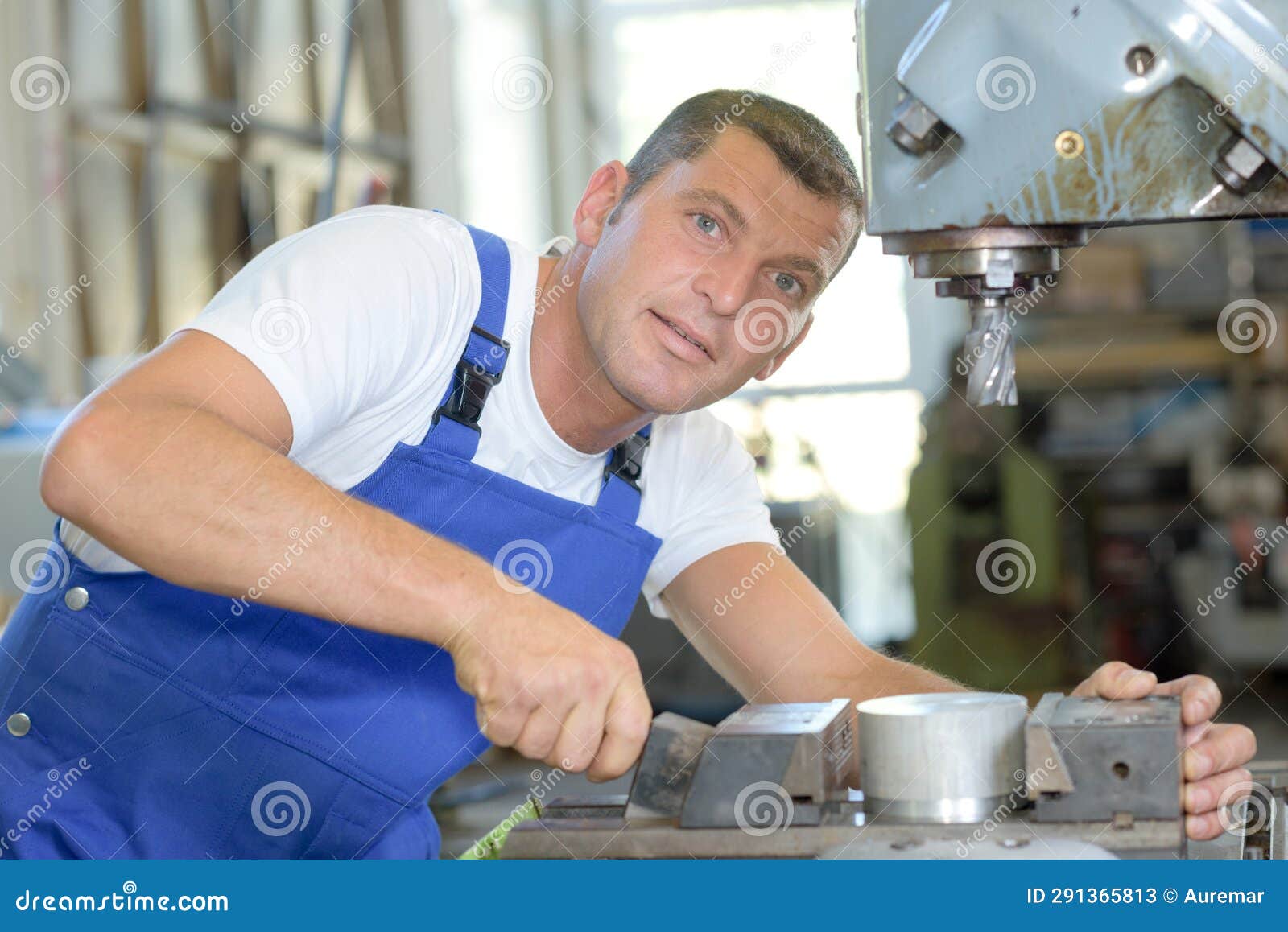 Man fixing machine stock image. Image of labor, fixing - 291365813