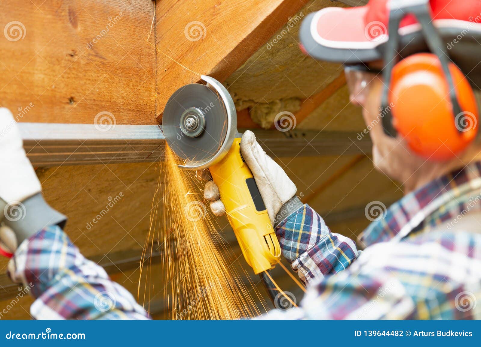 The Ceiling Is Covered With Plasterboard Sheets During The Repair ...