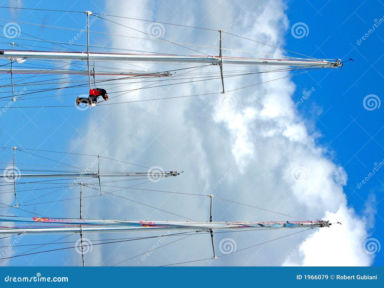Man Fixing Sailboat Rigging Stock Image - Image of sports, victoria ...
