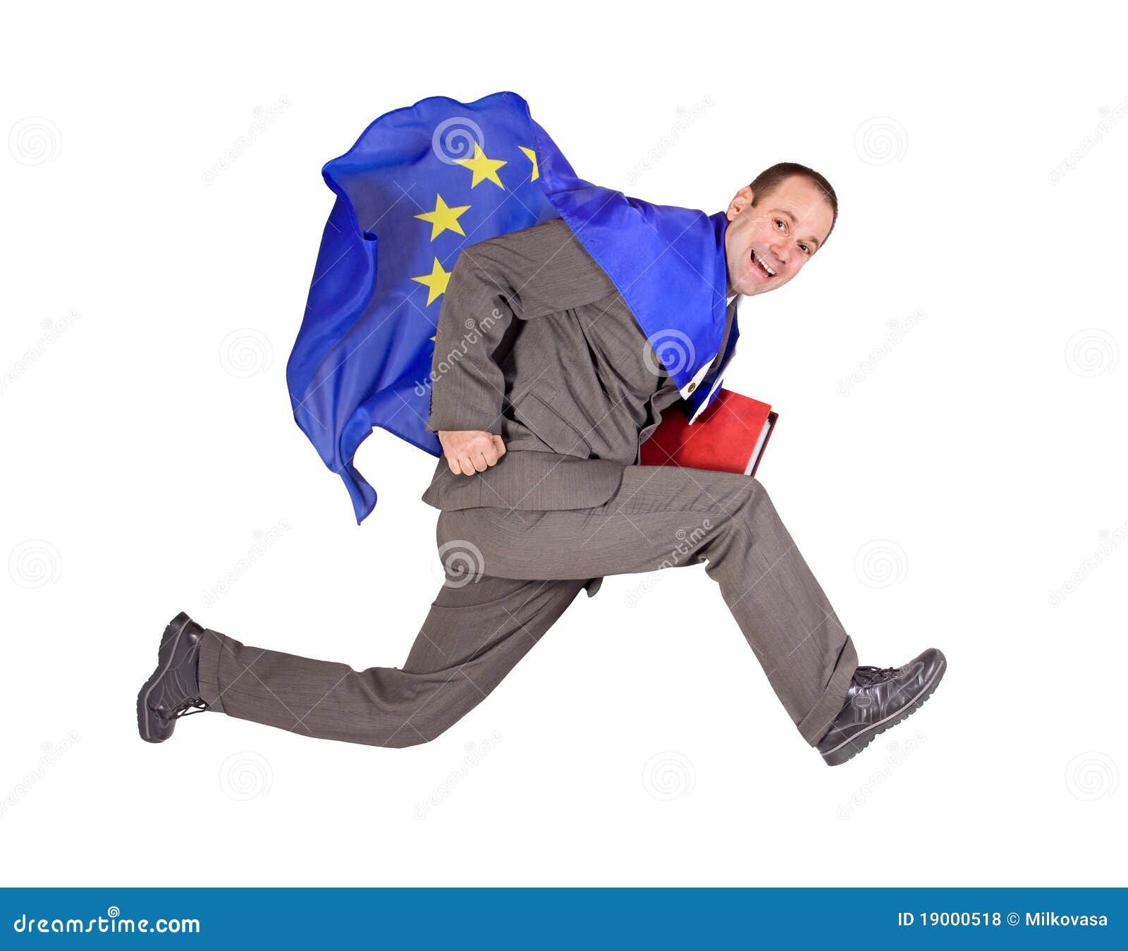 Man with the flag EU stock photo. Image of caucasian - 19000518