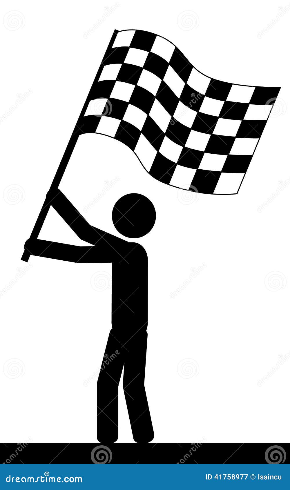 Man with flag stock vector. Illustration of isolated - 41758977