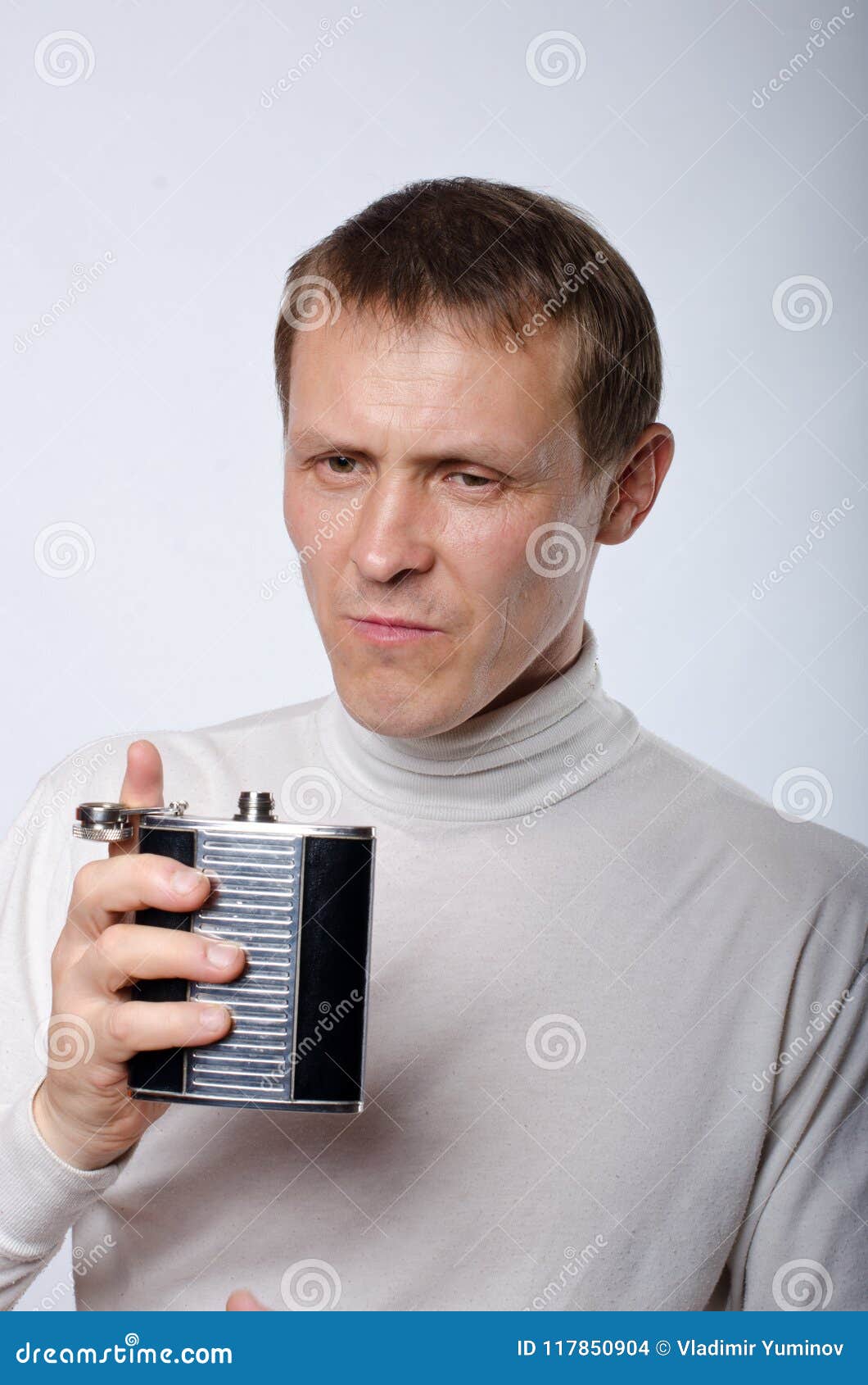The Man with the Flask of Water Stock Photo - Image of person, beauty ...