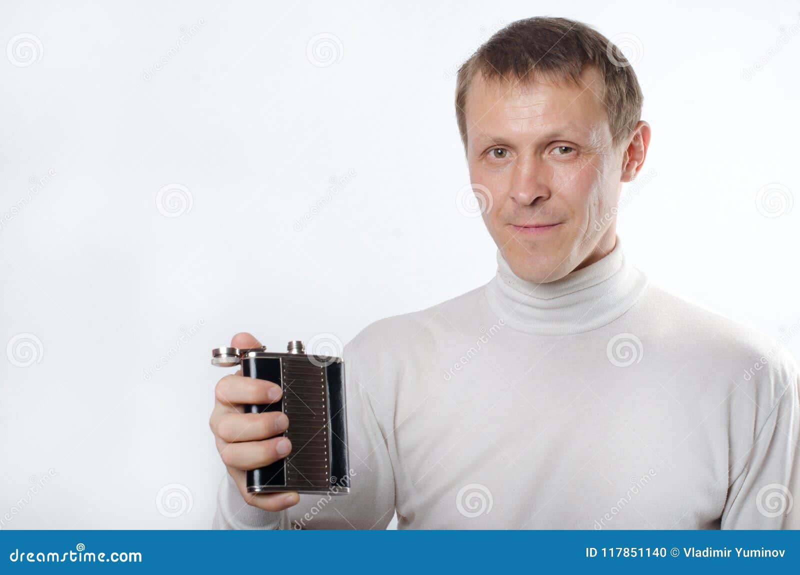 The Man with the Flask of Water Stock Photo - Image of bathrobe ...