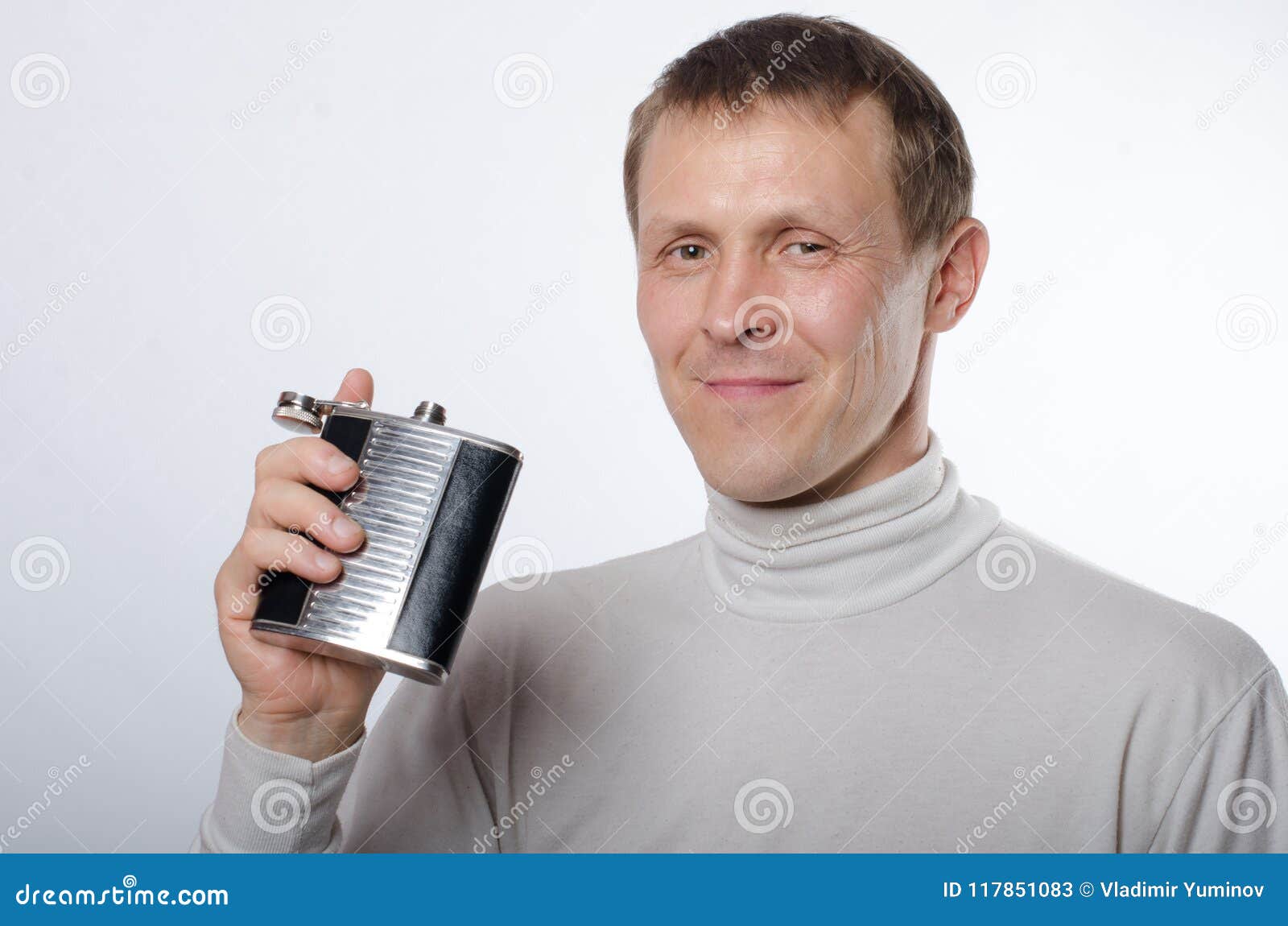 The Man with the Flask of Water Stock Image - Image of flask, feet ...