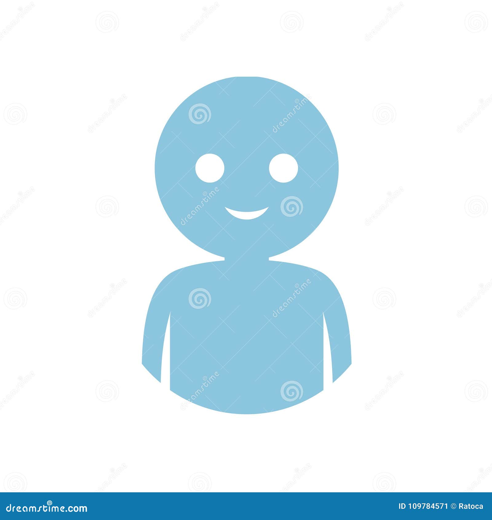 Man flat icon stock vector. Illustration of icon, design - 109784571