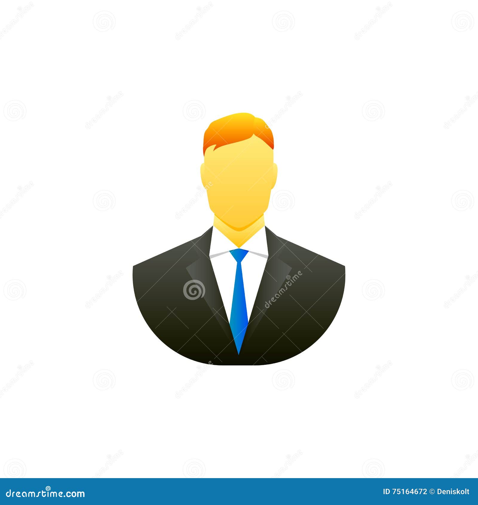 Man flat icon stock vector. Illustration of gentleman - 75164672