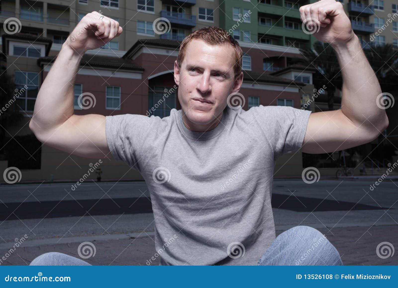 Man flexing stock photo. Image of macho, toughness, tough - 13526108