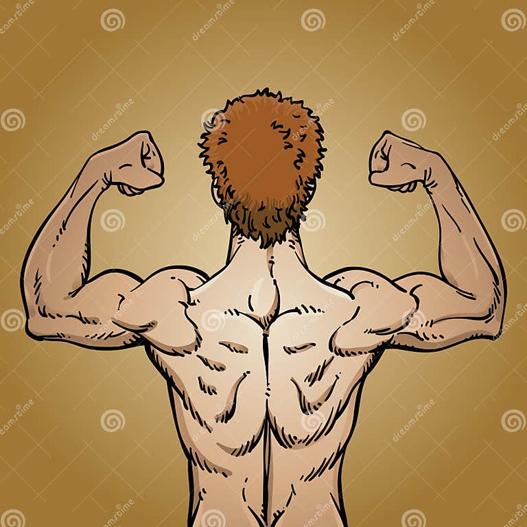Man flexing muscles stock vector. Illustration of muscle - 21225243