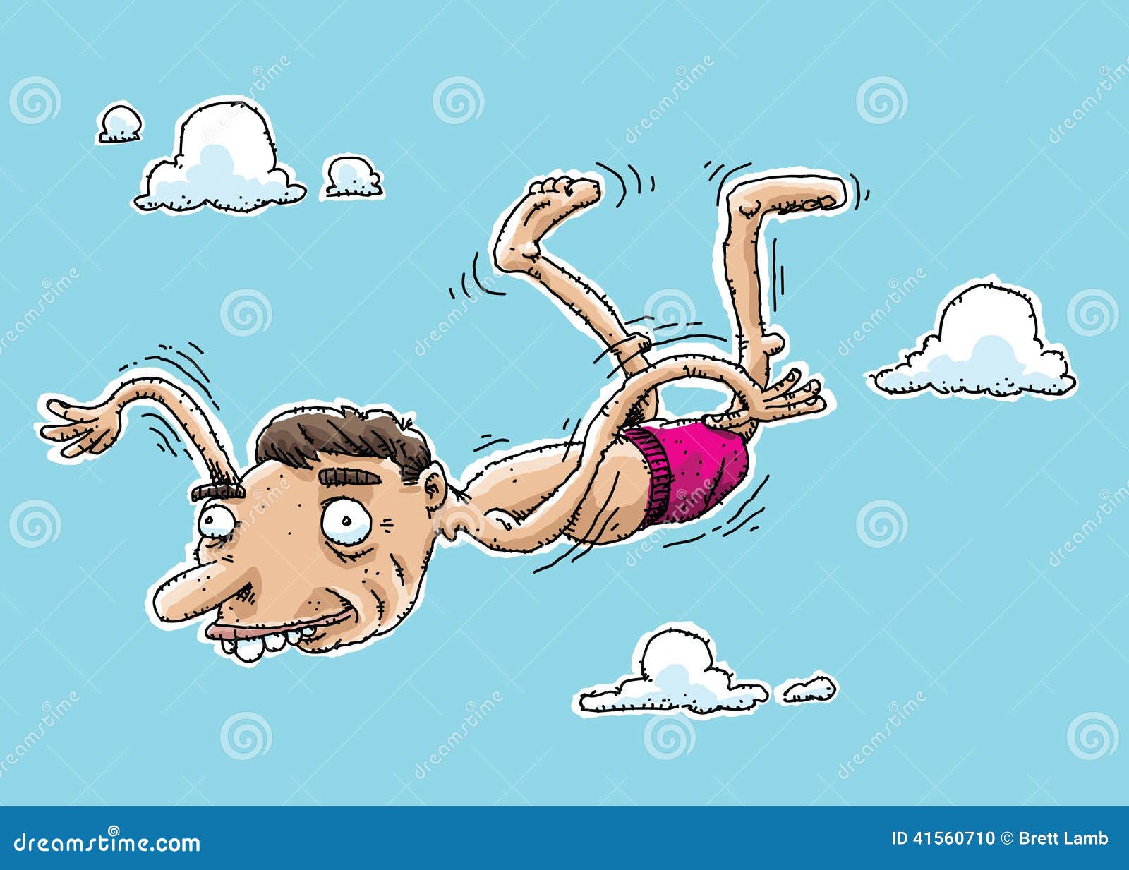 Man in Flight stock illustration. Illustration of adult - 41560710