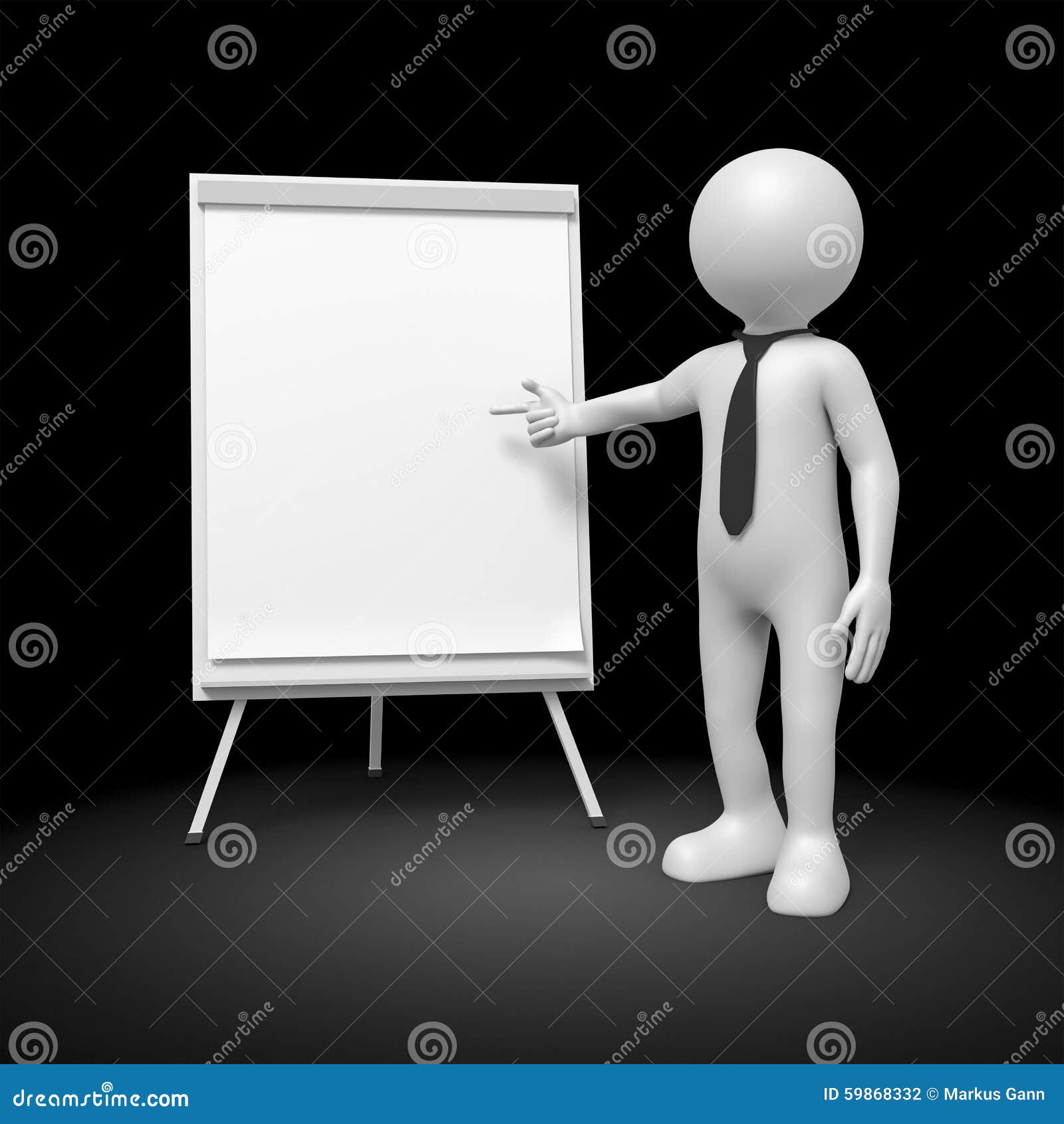Man flip chart stock illustration. Illustration of board - 59868332